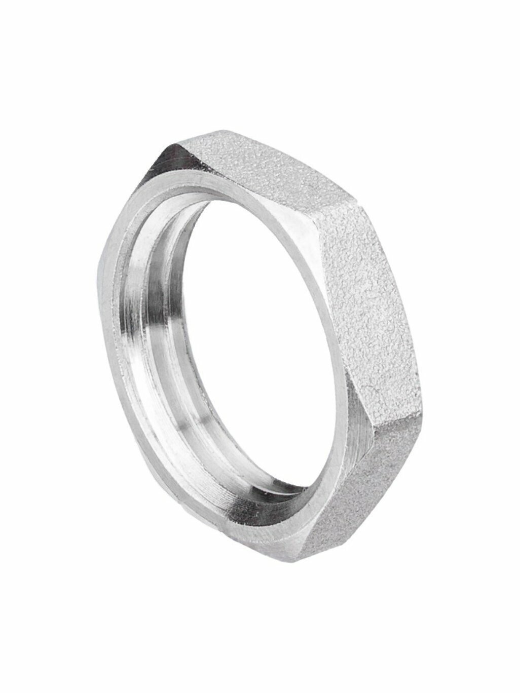 Контргайка AquaLink 1 1/4 дюйма, латунь никелированная, резьбовой фитинг для отопления, водоснабжения и газа, арт. 04529