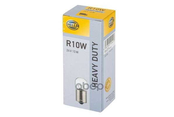 Лампа накаливания R10W 24V 11W BA 15s HELLA арт. 8GA002071251 - высокое качество товара по низкой цене
