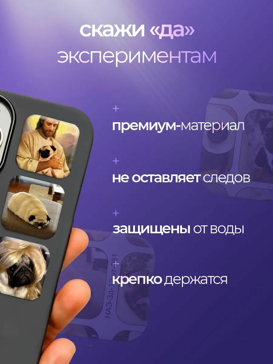 3D стикеры на телефон мопс — фото 1