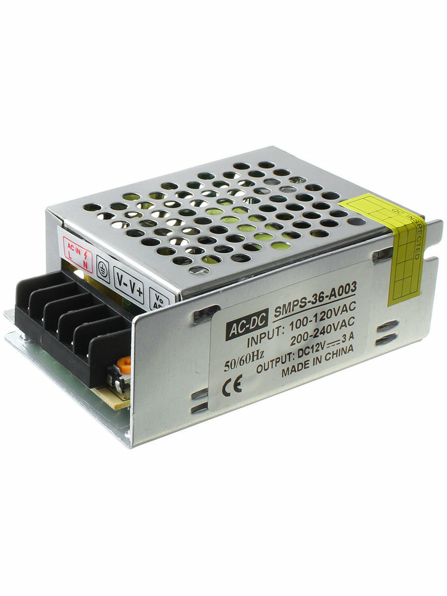 Блок питания 12В 3А, металл Power Supply