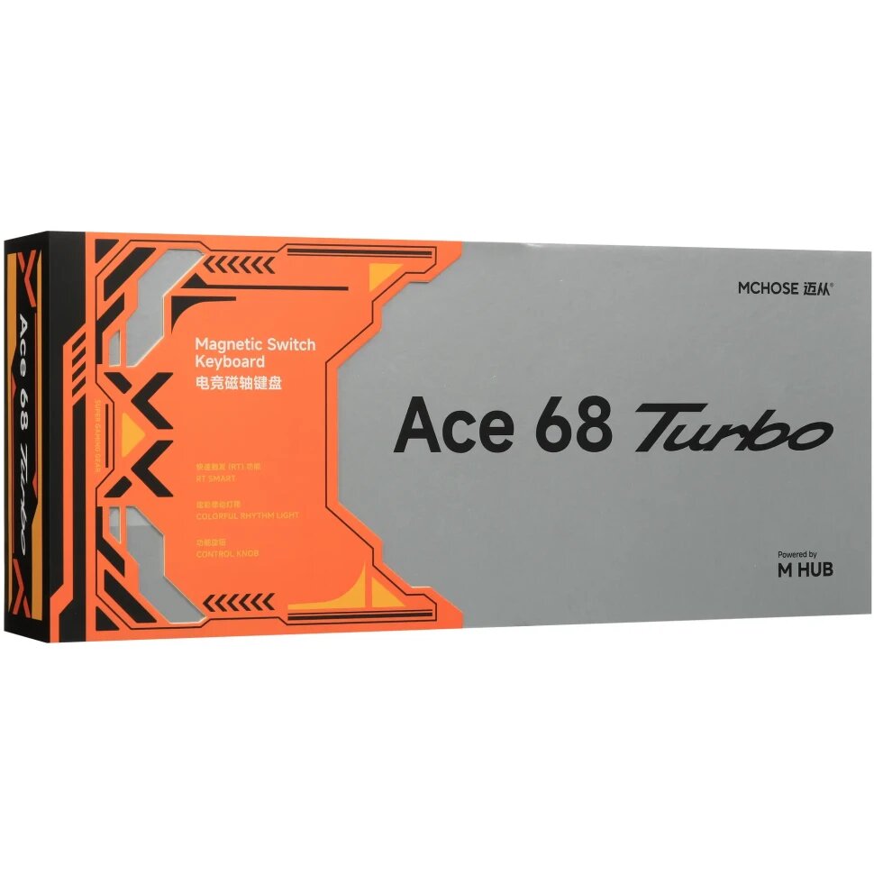 Клавиатура проводная MCHOSE Ace 68 Turbo, магнитная, оранжевый/черный