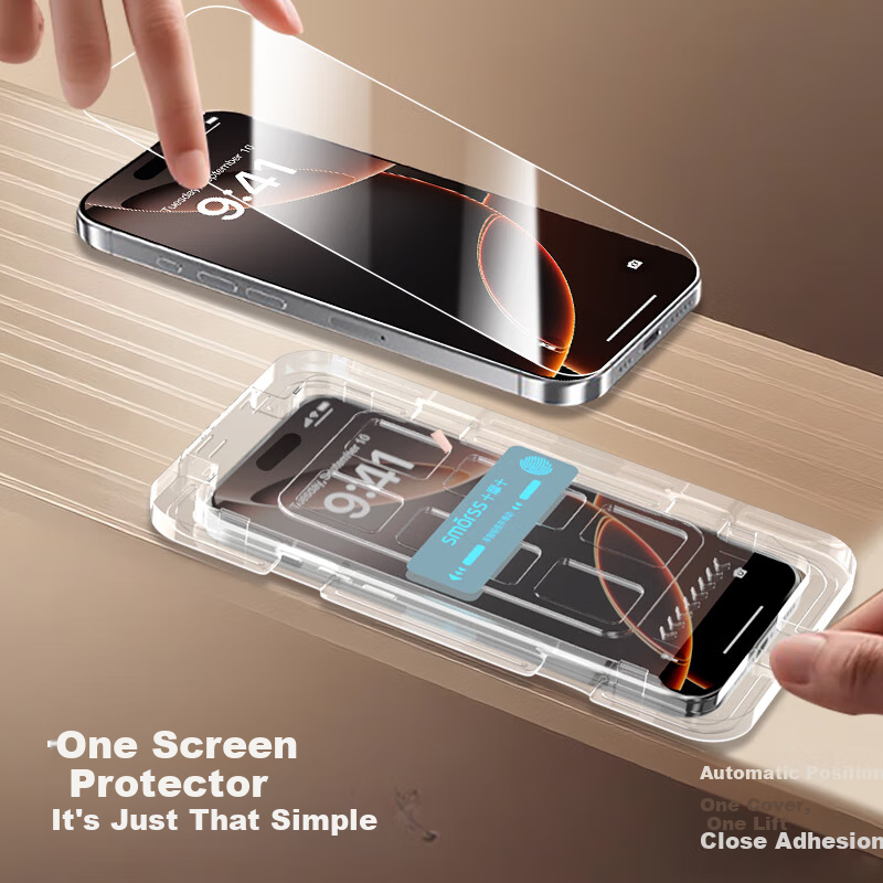 Smorss 2 шт. стеклянная защитная пленка HD для iPhone 13/13Pro/14 антиударная антиотпечатки без границ