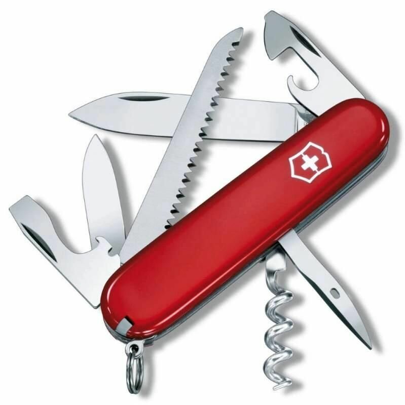Нож перочинный VICTORINOX Camper 91 мм, 13 функций, красный (1,3613)