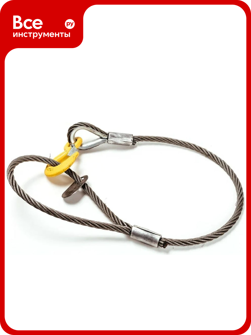Одноветвевой канатный строп ТамбовТехСнаб 1СК 0.32т 1м опрессовка 7930124369208