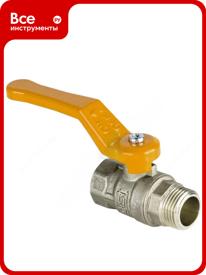 Кран шаровый Dist ГАЗ 3/4 г/ш рычаг Ду20 Ру40 Стандарт 422Р/107-9549