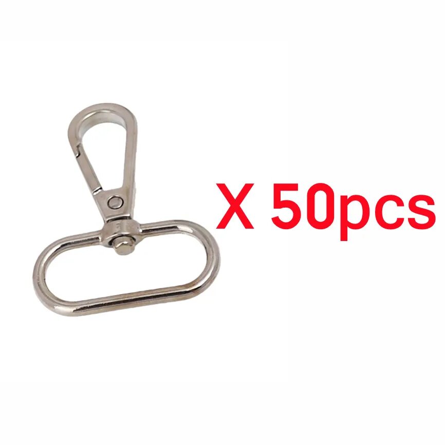 Металлические застежки-карабины Kyzyzk 13-38 мм inner width 19mm, Silvery X 50pcs