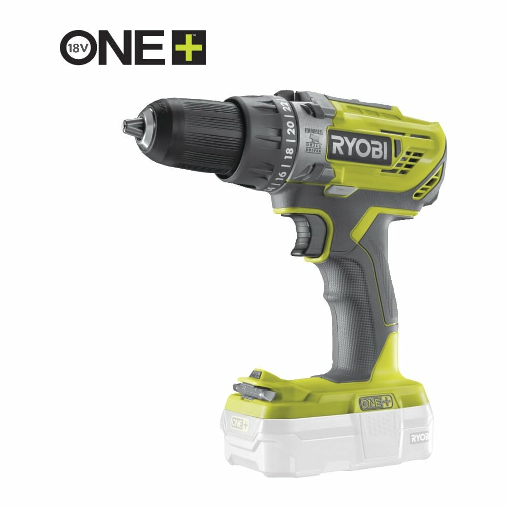 Ударная дрель-шуруповерт Ryobi ONE+ R18PD3-0 без аккумулятора в комплекте 5133002888