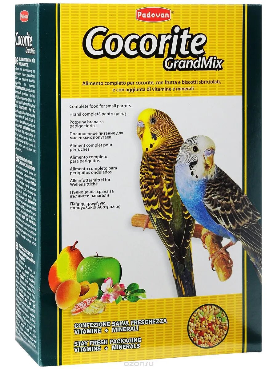 Корм GRANDMIX Cocorite компл д/волн попугаев, уп. 1кг