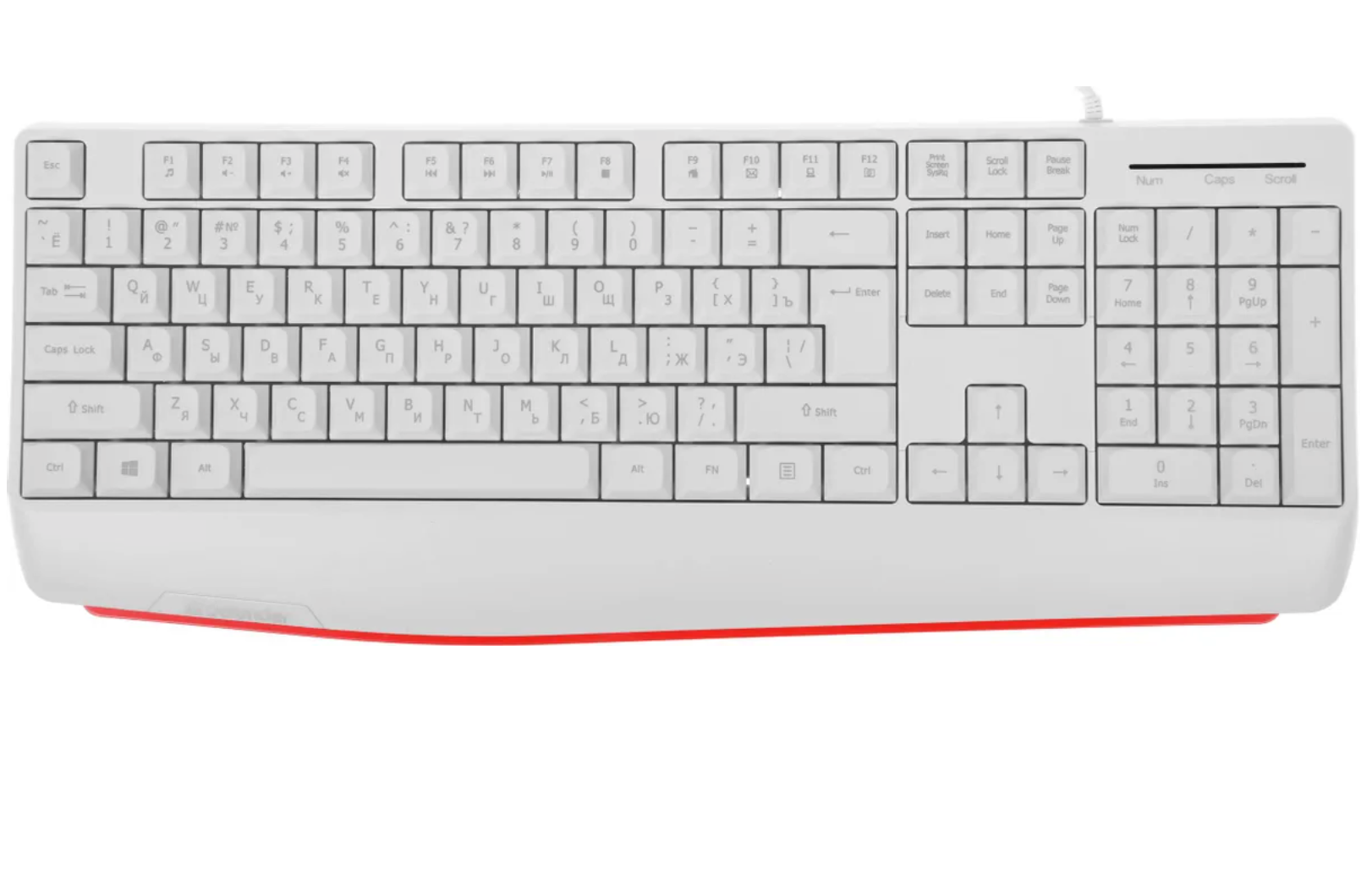 Клавиатура проводная Defender Atom HB-546, USB, мембранная, белый