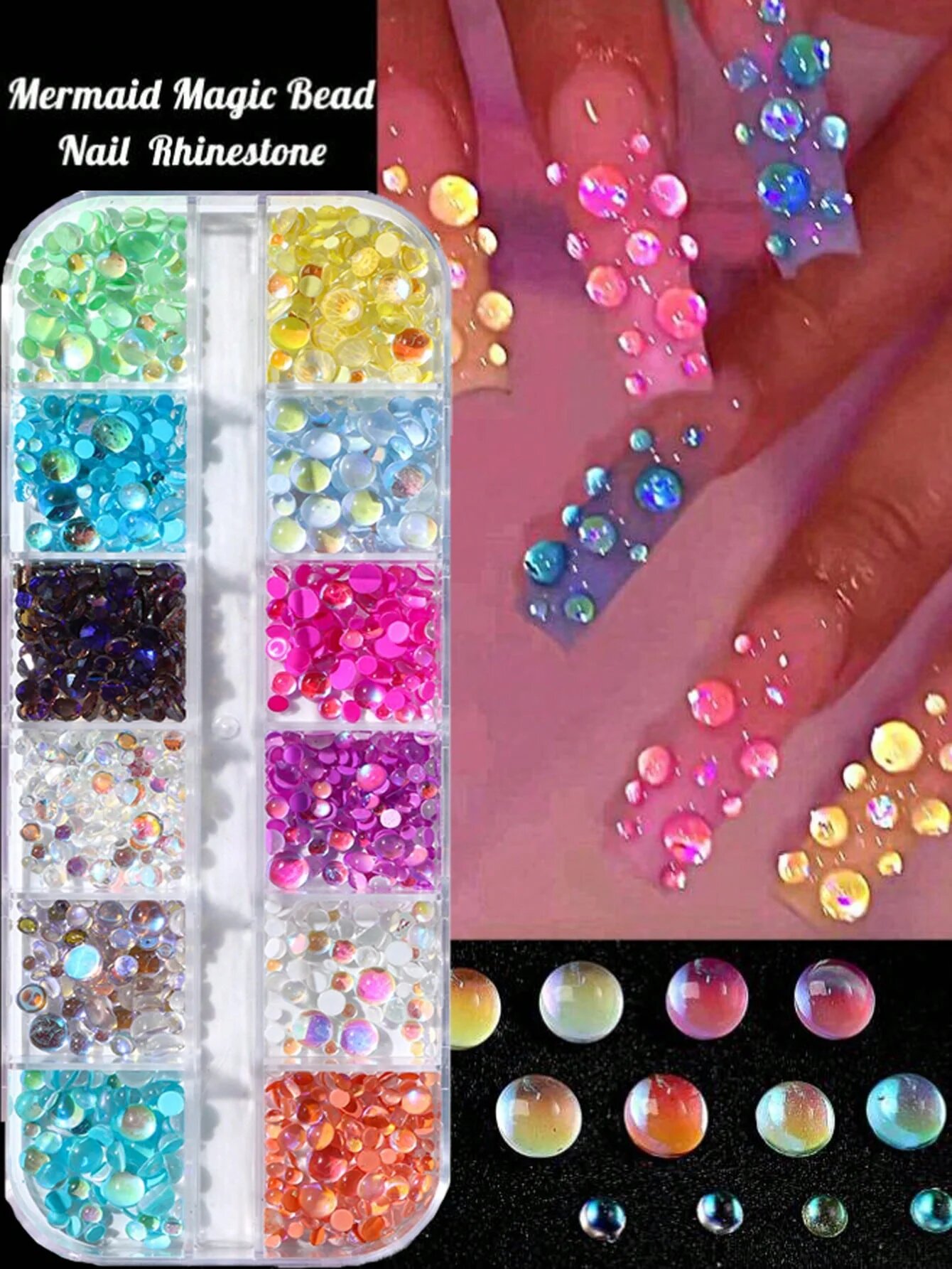 Мини-стразы для ногтей Mermaid Magic Bead, PH207