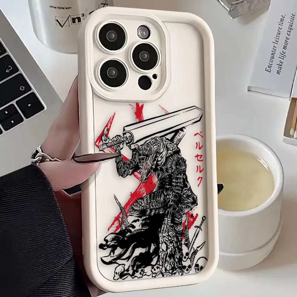 Чехол для телефона Berserk Guts Sketch для IPHONE APPLE 17 AIR 16 16E Черный, TYJTCWH03, IPHONE14PRO