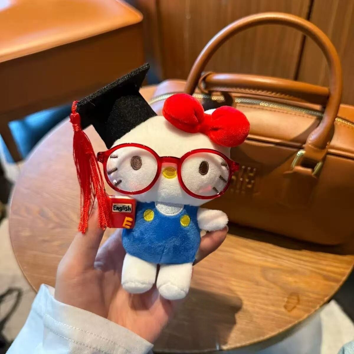 Плюшевая игрушка-брелок Hello Kitty Little Chef, подвеска на рюкзак в виде котика KT, украшение для девочек.