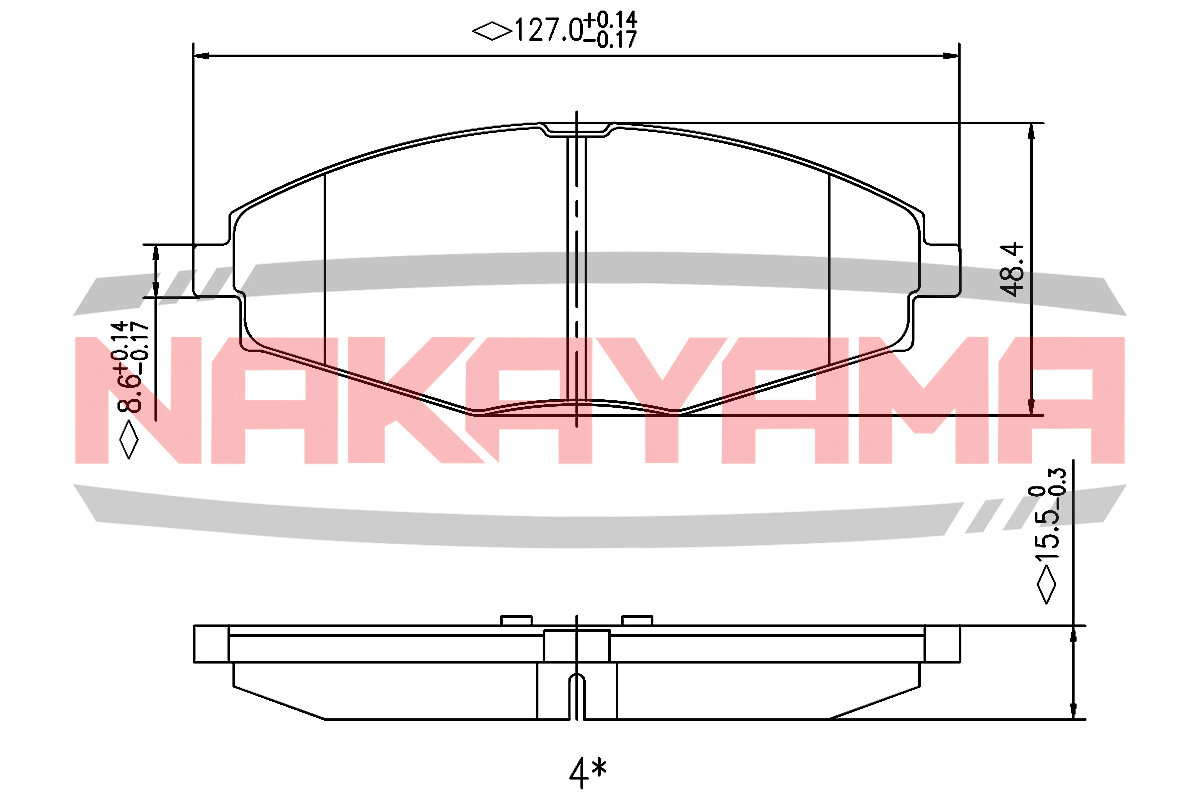 Колодки тормозные дисковые передние CHEVROLET MATI