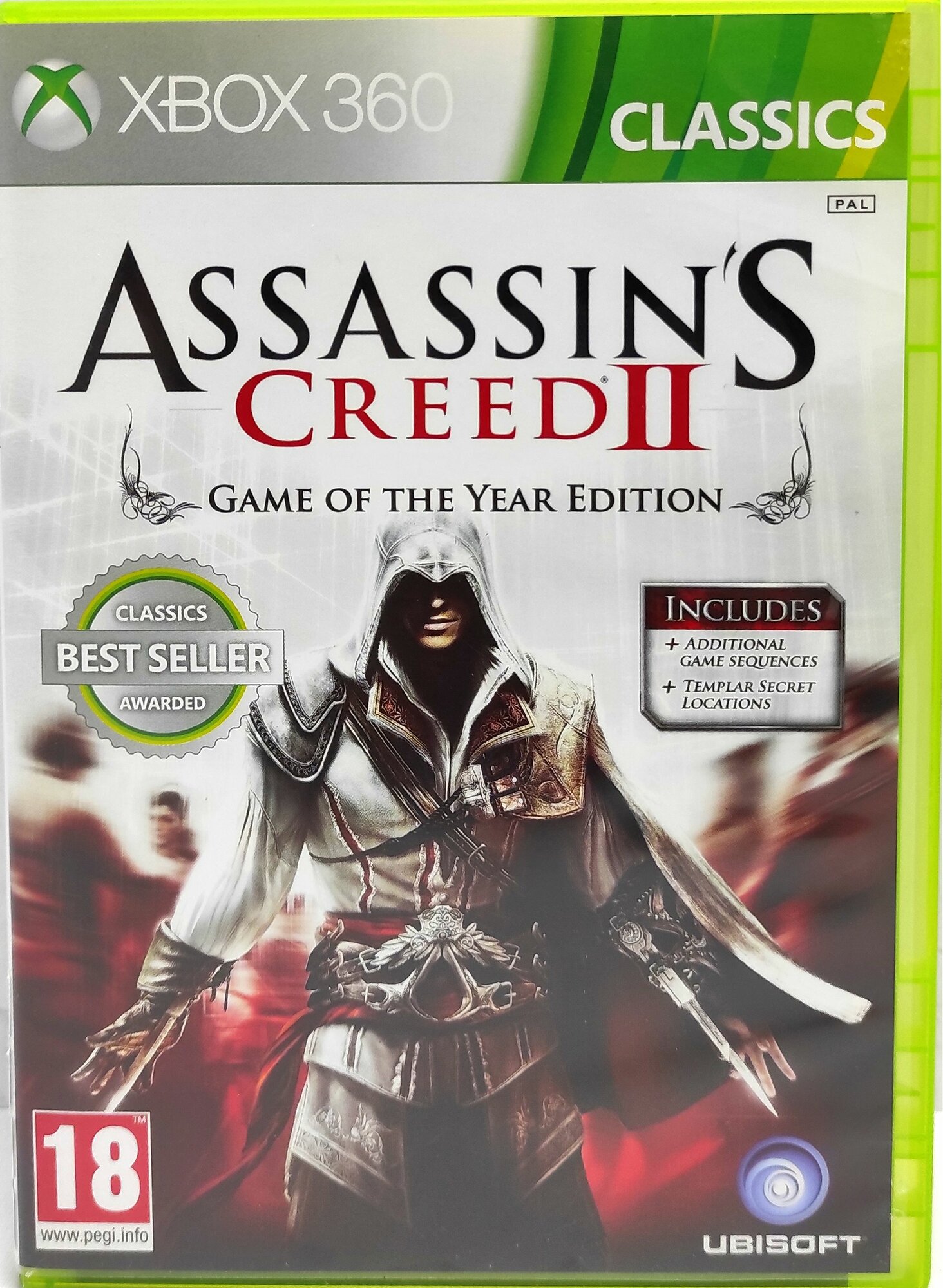 Assassins Creed II (2) GOTY Английский язык Видеоигра на диске для Xbox 360. Товар уцененный