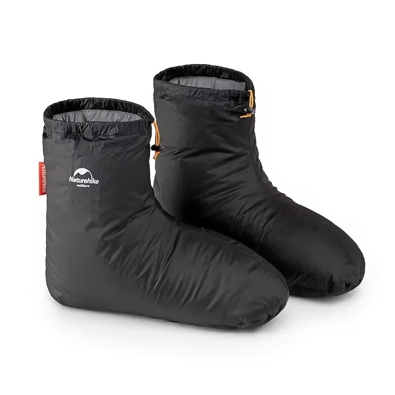 Naturehike Туфли-ботинки с пухом Winter Warm, водонепроницаемые, ветронепроницаемые, для откры-air, кемпинга, походов, рыбалки, тепловые обувные носки - Пух черный