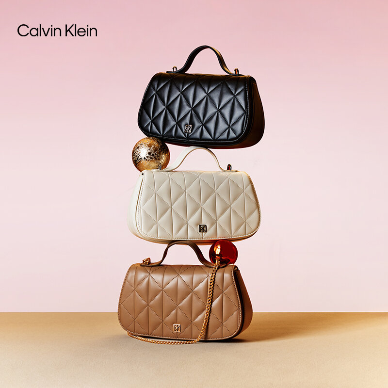 Сумка CALVIN KLEIN, фактура плетеная — фото 1