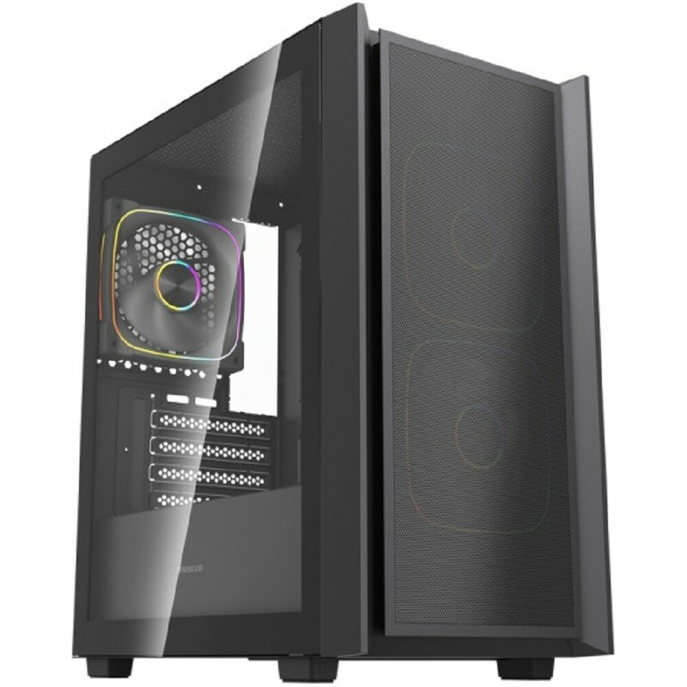 Powercase Корпус Корпус Mistral SM03 ARGB, Tempered Glass, 3x120mm ARGB PWM fans, чёрный, mATX CMMSM03B-A3