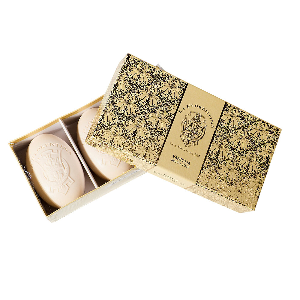Набор для женщин и мужчин La Florentina Gold Lace мыло 150 гр x 3 шт. / Флорентина Голд Лейс / Золотое Кружево