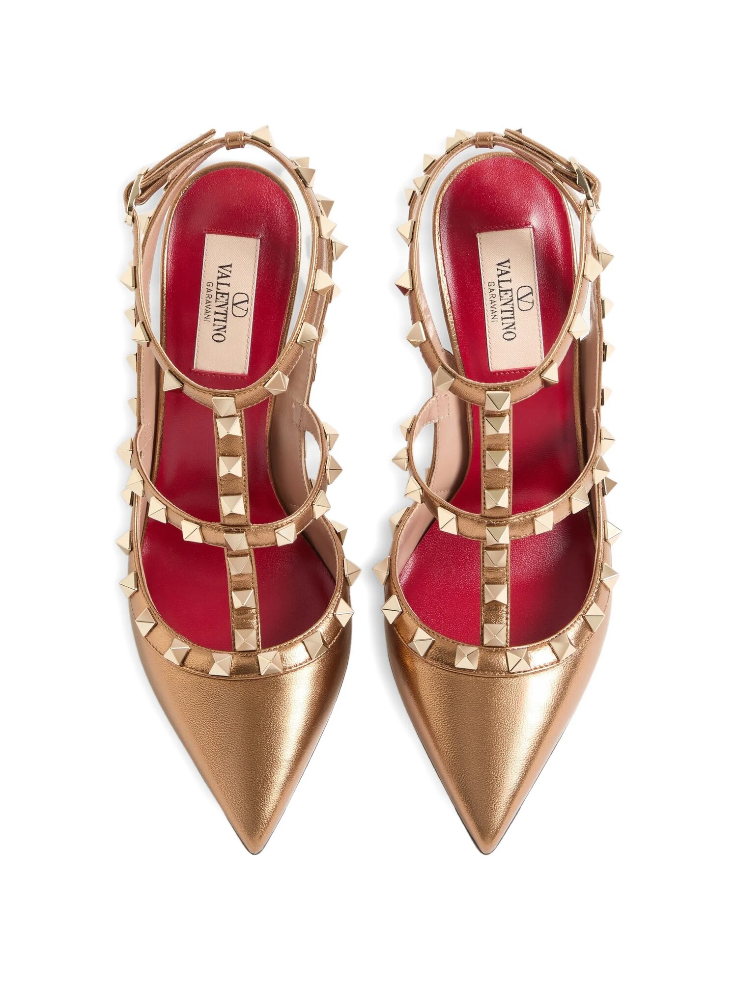 Туфли Valentino Rockstud 100, размер 35,5, gold — фото 1
