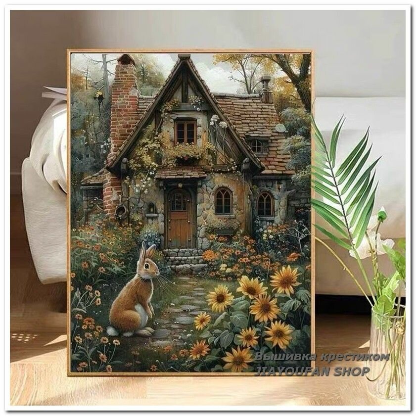 Набор для вышивания крестом, 14 Канiteй (14CT), канва 50x60 см, готовая вышивка 40x50 см
