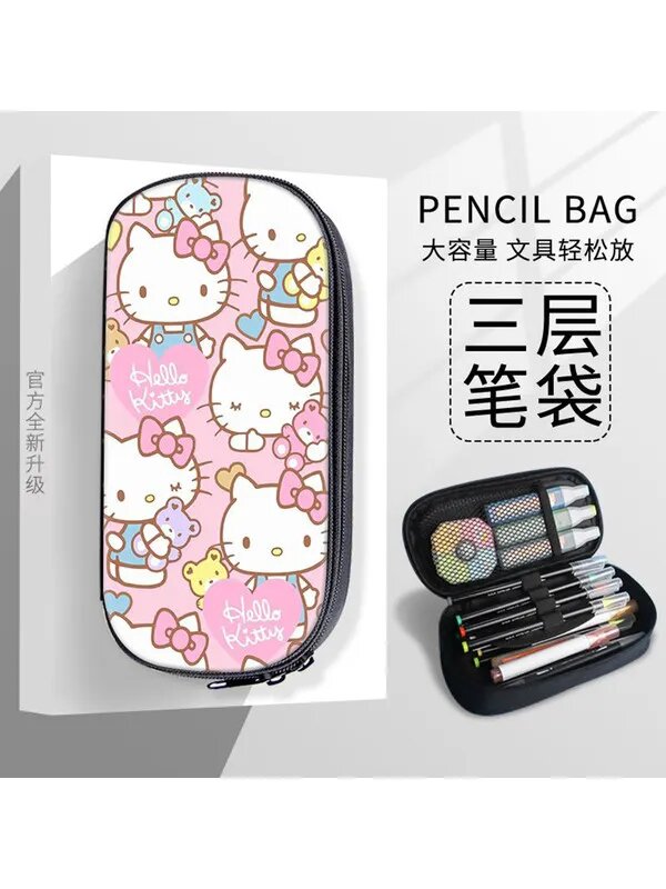 Пенал Sanrio с героями (Hello Kitty, My Melody, Cinnamoroll)