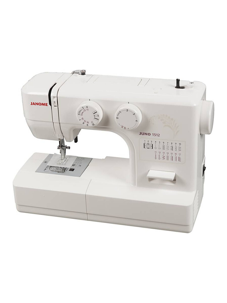 Швейная машина Janome Juno 1512 белый, электромеханическая