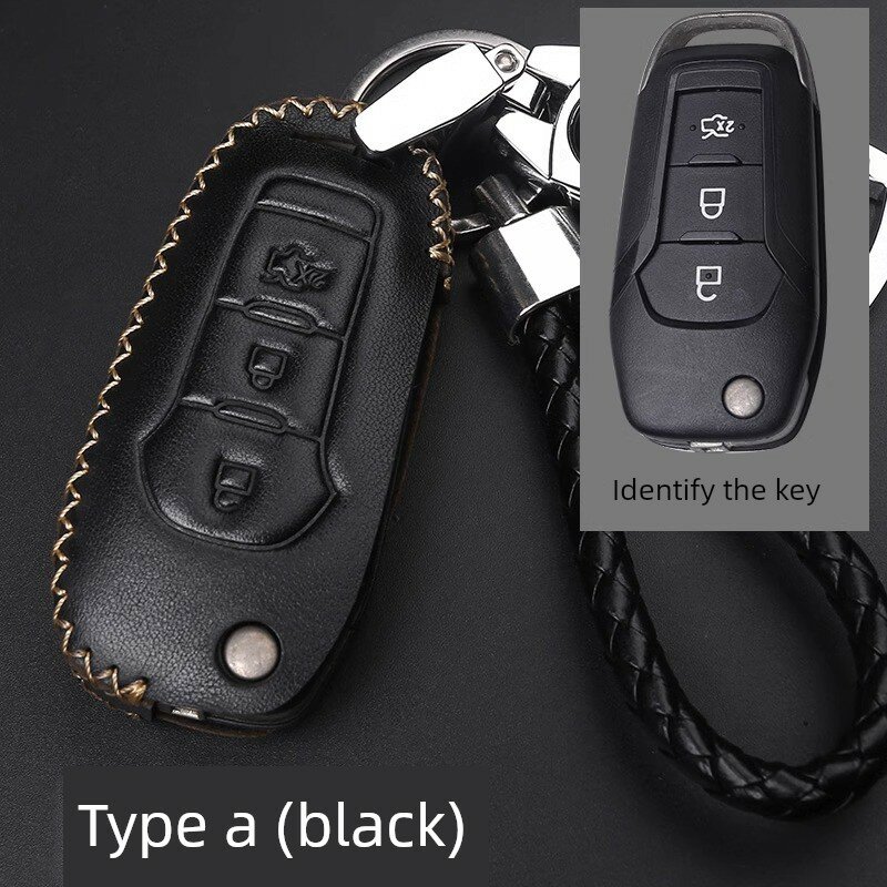 Кейс для ключа Ford для моделей Focus, Mondeo, C-Max, Fusion - Черный, стиль A, компактный