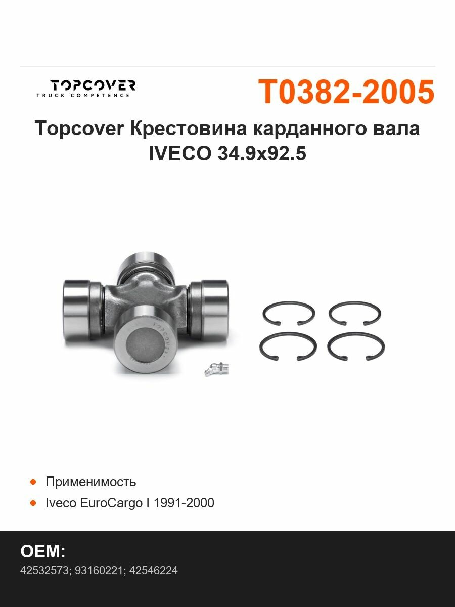 Topcover Крестовина карданного вала IVECO 34.9x92.5
