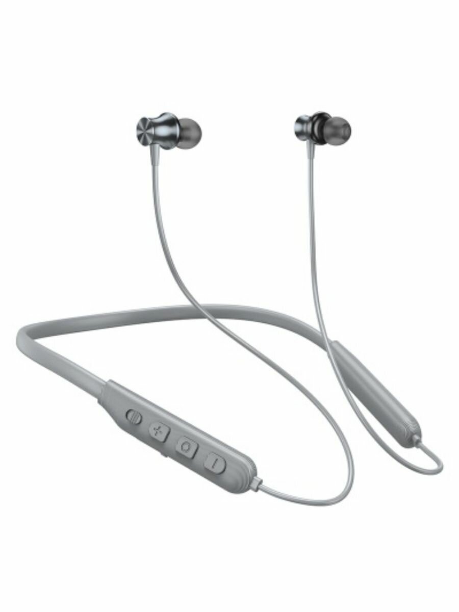 Наушники беспроводные с микрофоном Hoco ES64 Easy Sound, спортивные, серые