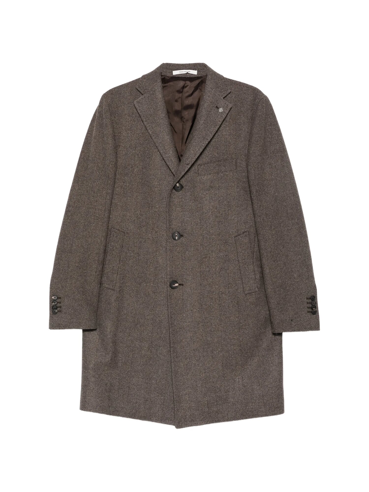 Пальто Herringbone-pattern single-breasted coat