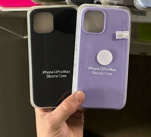 Чехол Silicone Case, для Apple iPhone 12 Pro Max, силиконовый 2 штуки soft touch