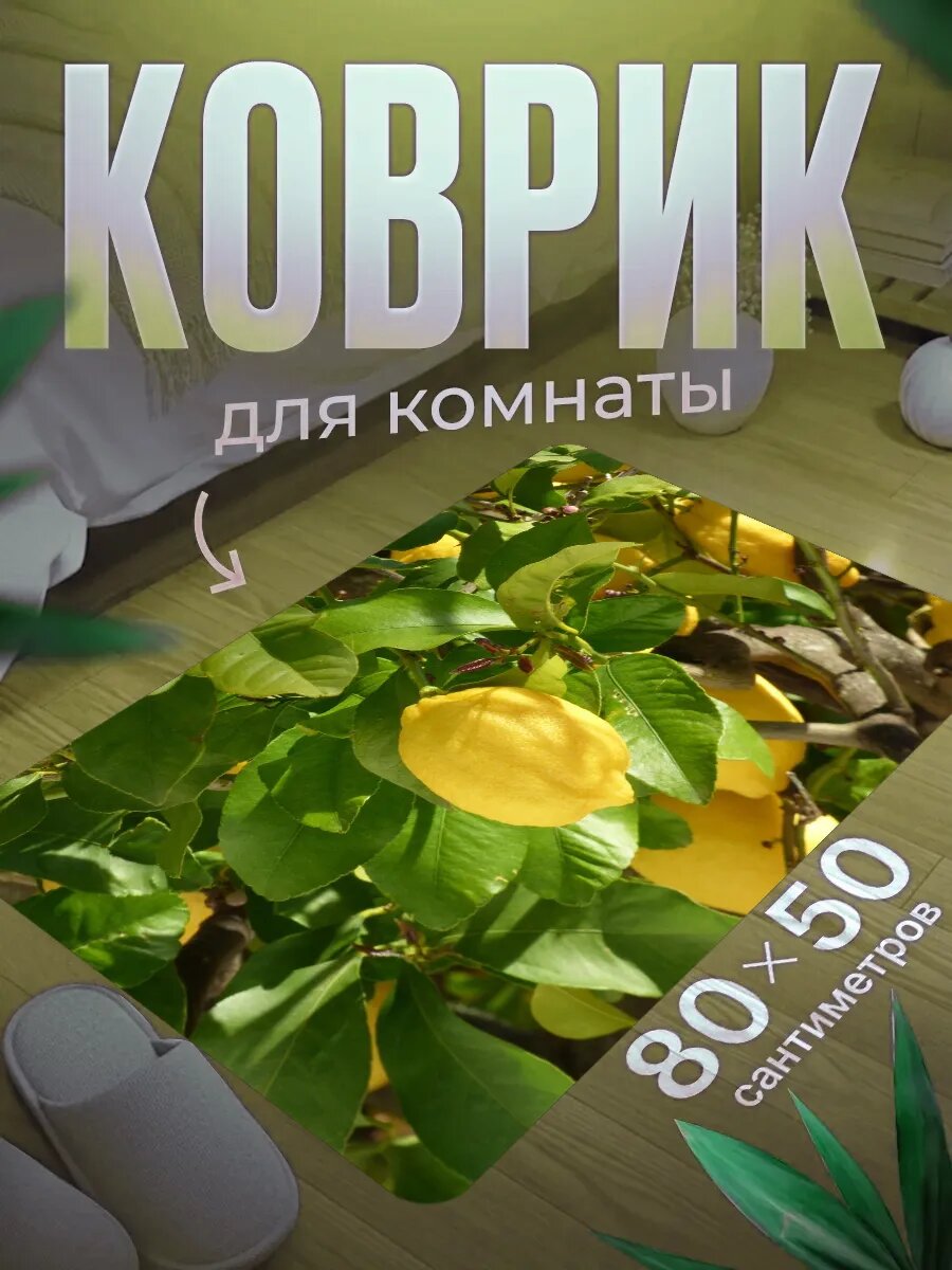 Коврик для ног 80×50 см мягкий, влагостойкий, нескользящий