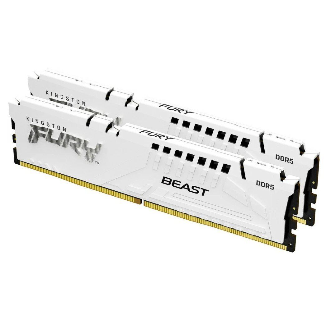 Оперативная память 64GB DDR5 6000MHz Kingston Fury Beast White (KF560C36BWEK2-64) (2x32GB KIT)