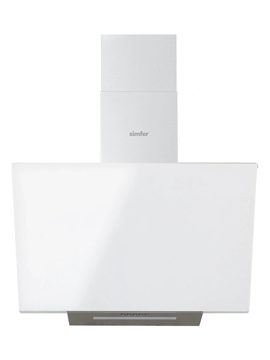 Вытяжка каминная Simfer SM61W1, наклонная, кнопочное управление, белый