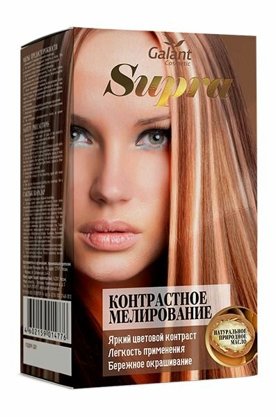 Галант Косметик Краска Супра контрастное мелирование, с маслом, шелком и бальзамом, 180 г