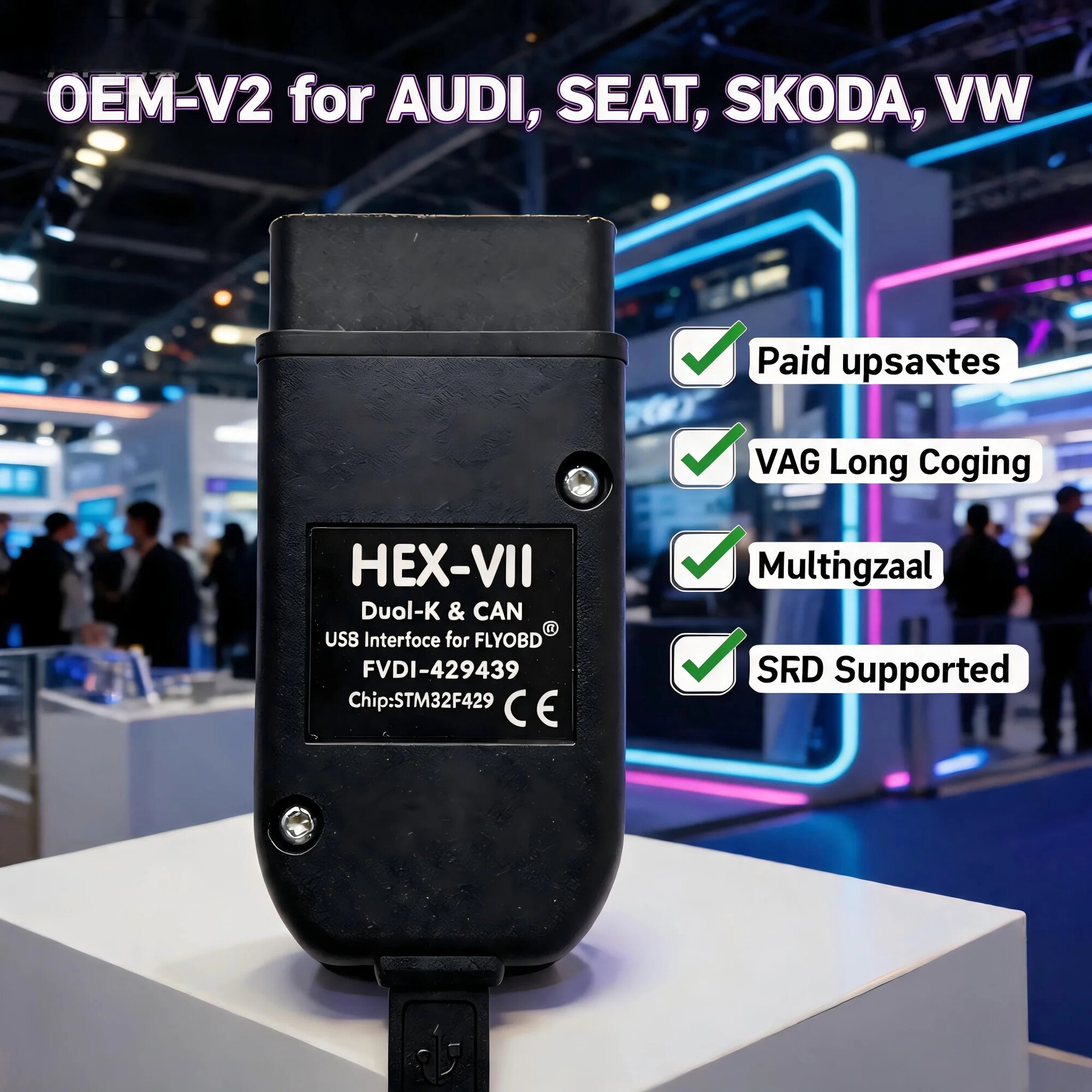Диагностический инструмент VAG VCDS-Tool Real V2 English
