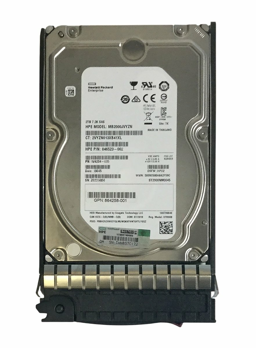 Жесткий диск HP 2Tb 7200 SAS 3.5" HDD 864258-001