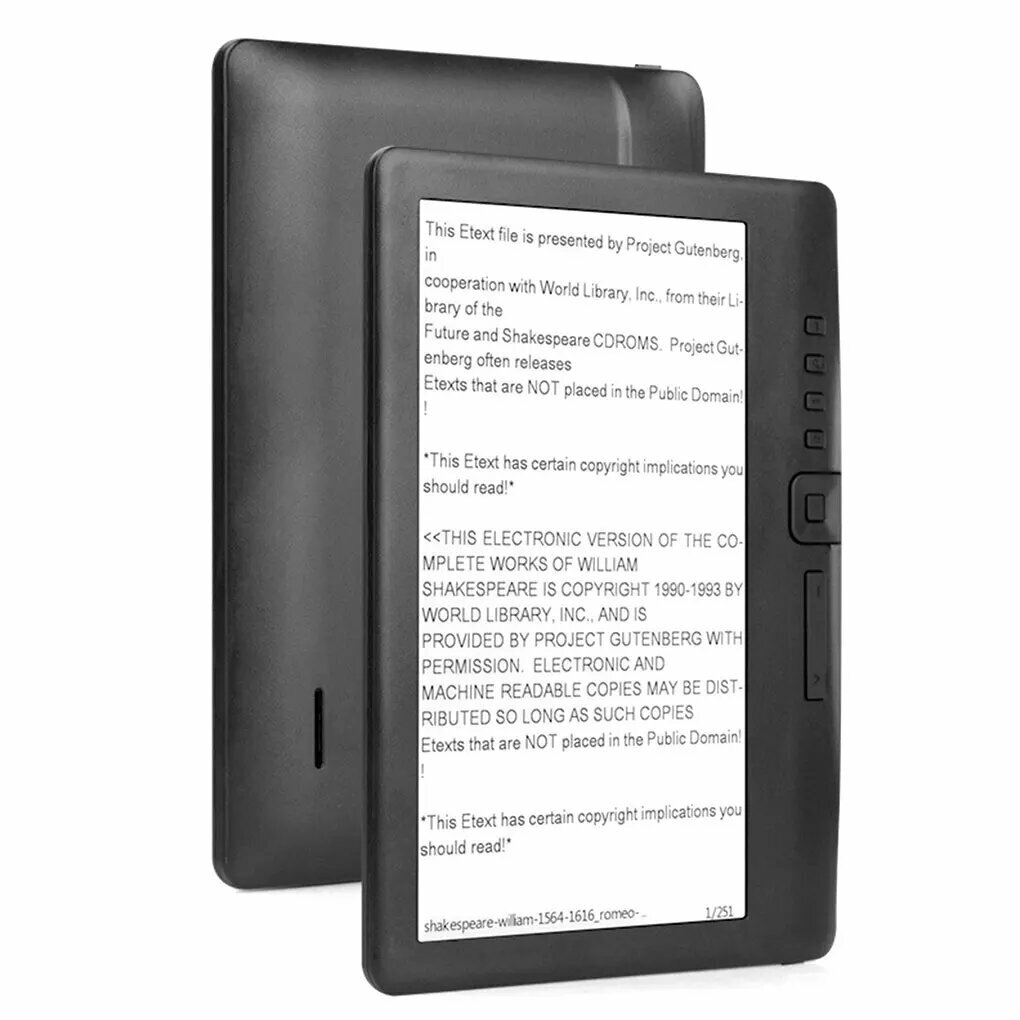 Elenxs электронная книга черный 16 ГБ Черный, 8GBEU PlugEU Plug