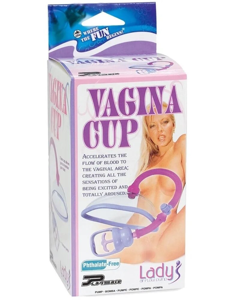 Вакуумная помпа для стимуляции вагины "VAGINA CUP WITH INTRA PUMP" 16cm