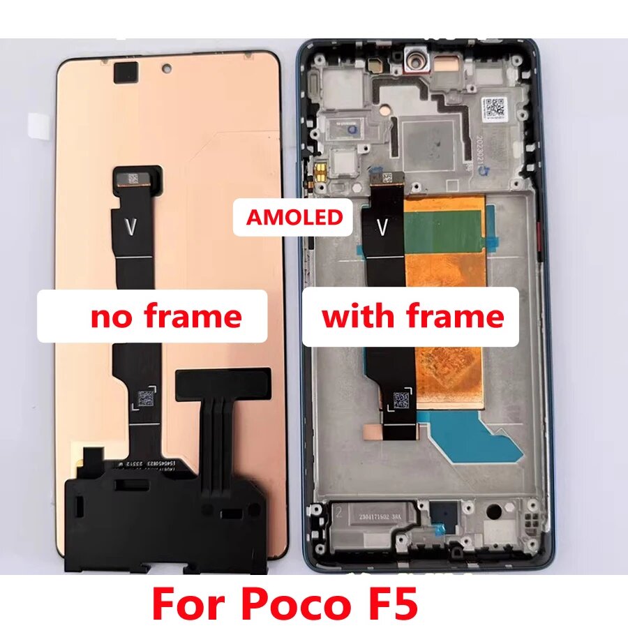 6,67 "Лучший AMOLED для Xiaomi Poco F5, сенсорная панель, дигитайзер экрана в Black lcd no Frame