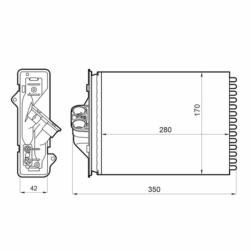 Радиатор отопителя для Chrysler Town&Country 2000-2005, Крайслер Таун Кантри радиатор отопителя SAT ST-CR10-395-0, oem 5019219AD