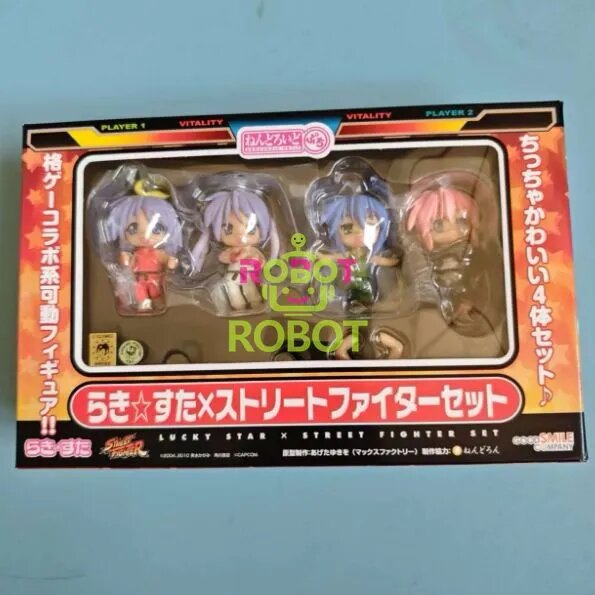 Предварительный заказ/Good Smile Company / Nendoroid Petit Lucky Star Street Fighter Set Konata Kagami Tsukasa Miyuki 4 шт в наличии