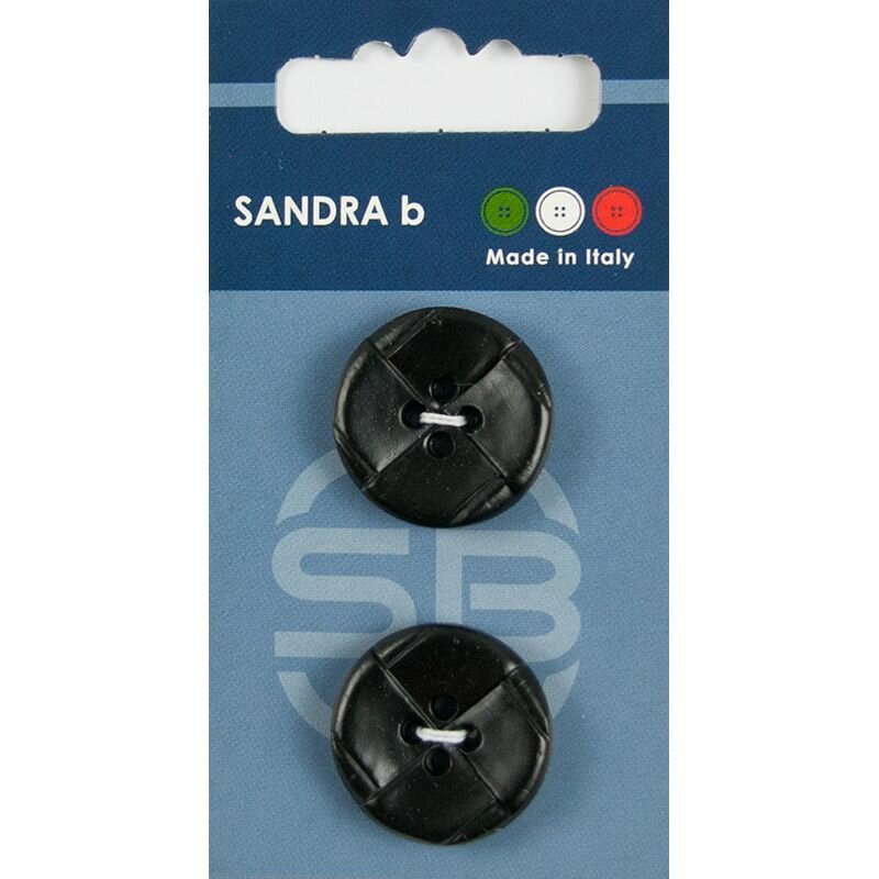 Пуговицы Sandra b Черные, 28 мм, 2 шт
