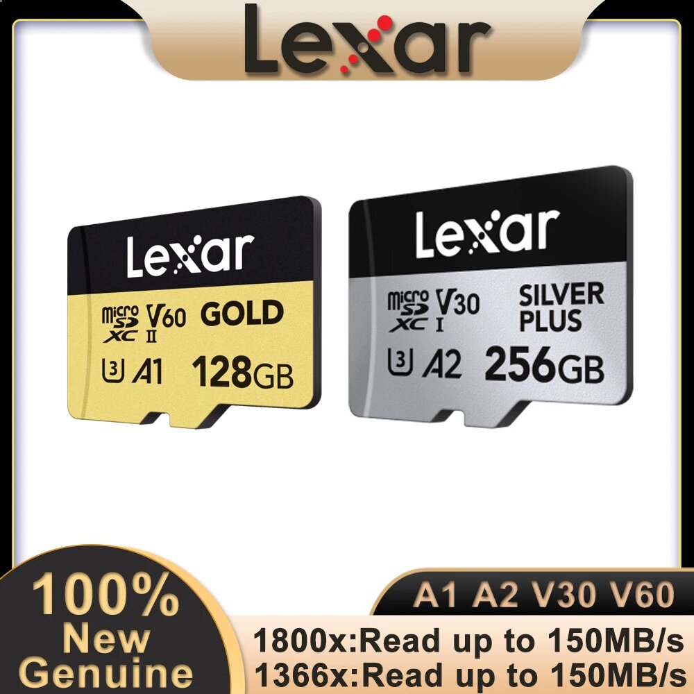 Lexar Silver Plus 128GB Micro SDXC UHS-I A2 — фото 1
