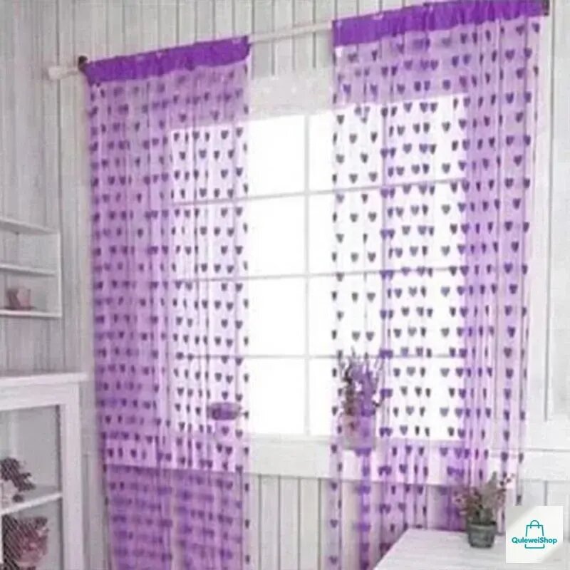 Тюль 100x200 см крепление Петли, фиолетовый