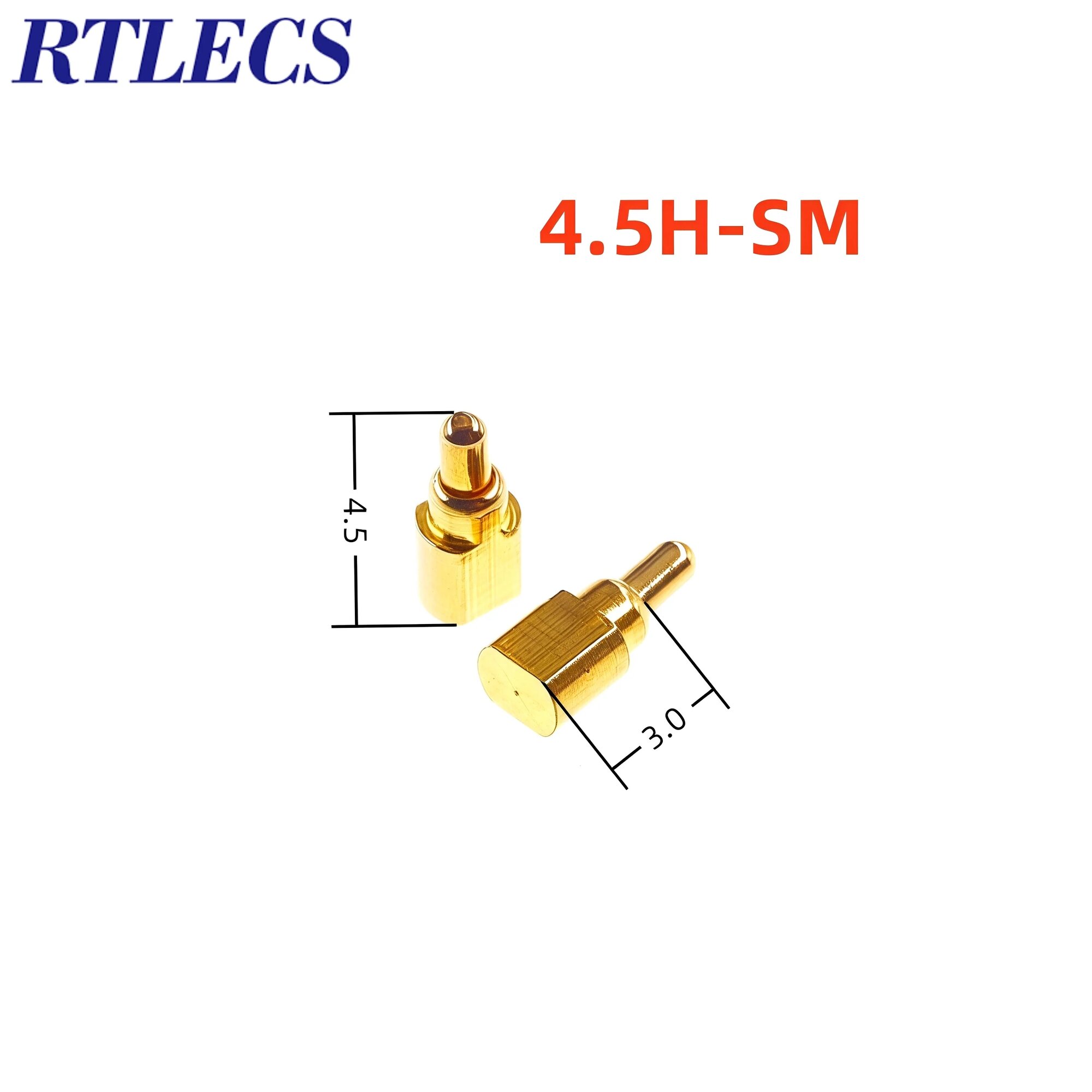 RTLECS X-SM-RA Пружинный контакт Pogo Pin 1.5 мм 10PCS, 4.5mm Length