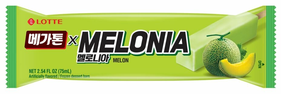 Мороженое эскимо Lotte Мелония двойная дыня 75 г