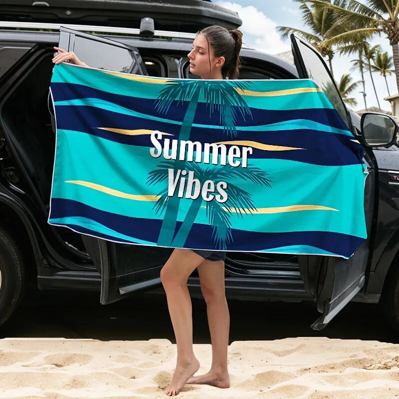 Полотенце пляжное Summer Vibes, микрофибра, цвет Towel4