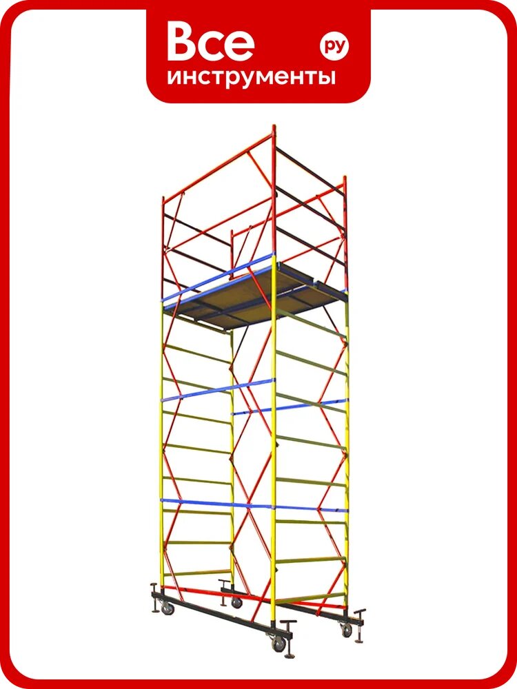Вышка-тура Gigant 1,2x2м H=6,4м GTT-012, модульная стальная конструкция, платформа в комплекте