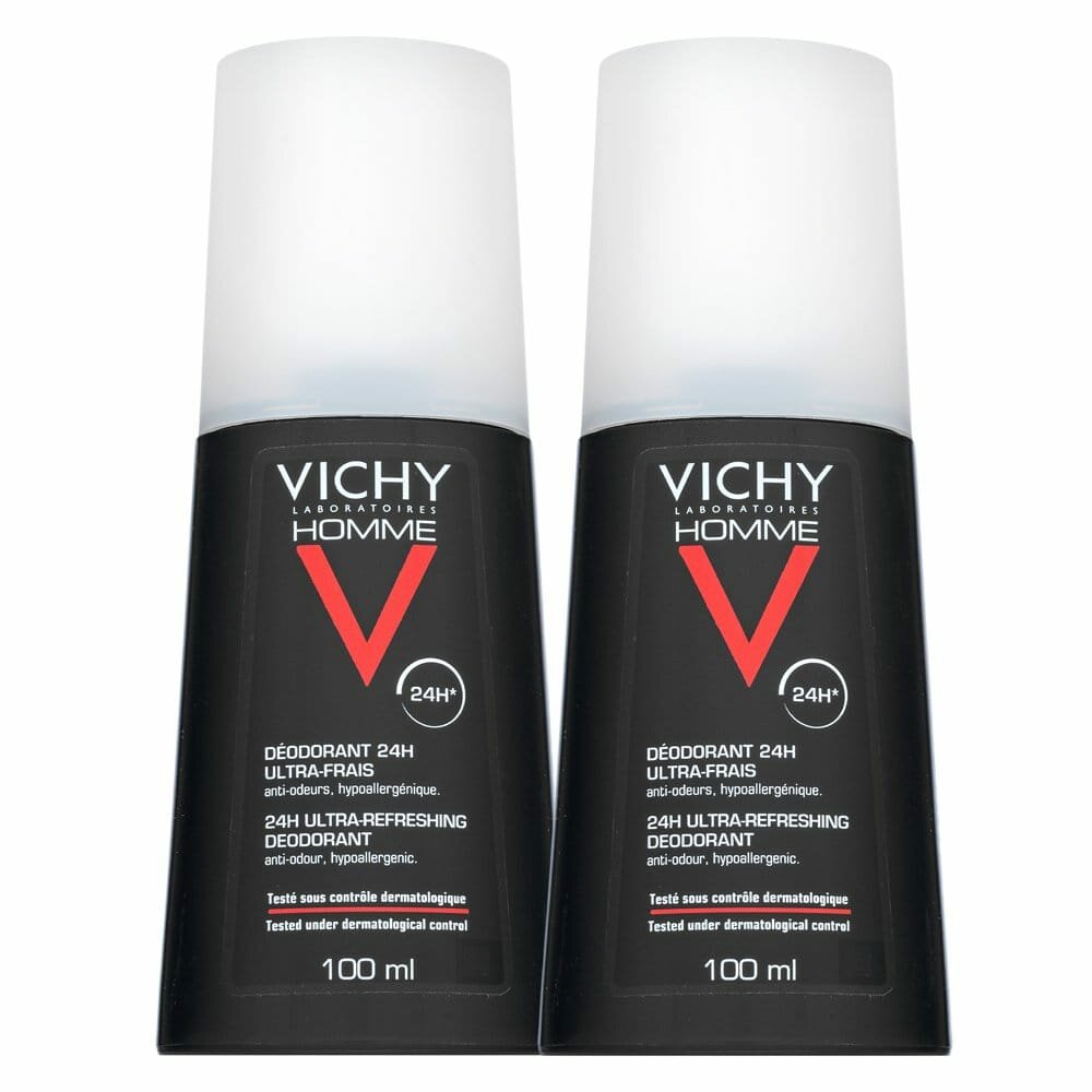 Дезодорант Vichy Homme 24H Ultra-Refreshing Deodorant 2 x 100 мл
